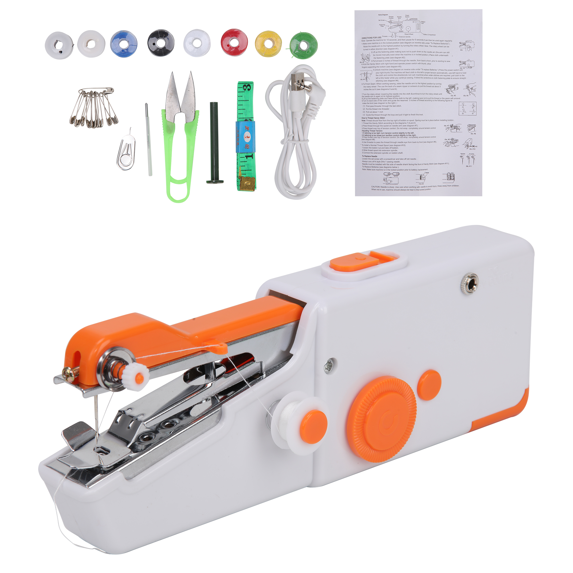 Electric Portable Sewing Machine for Beginners, Mini Handheld Sewing ...