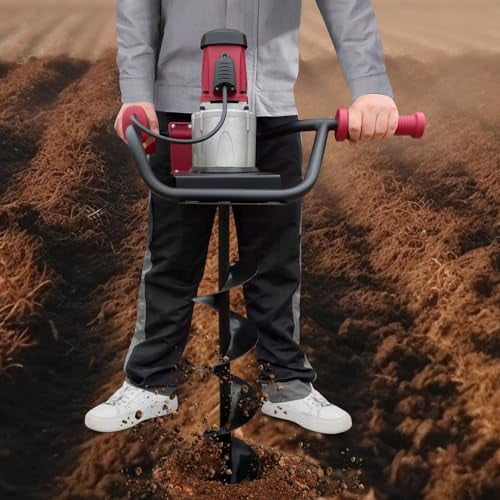 Electric Post Hole Digger, 1500W 1.6HP Electric Auger Digging Drill, w ...
