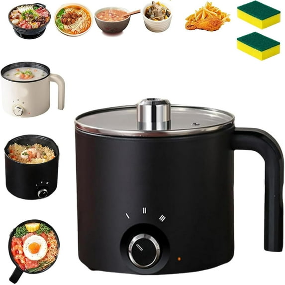 Electric Pot for Ramen, Portable Multifunctional Non-stick Electric Pot ...
