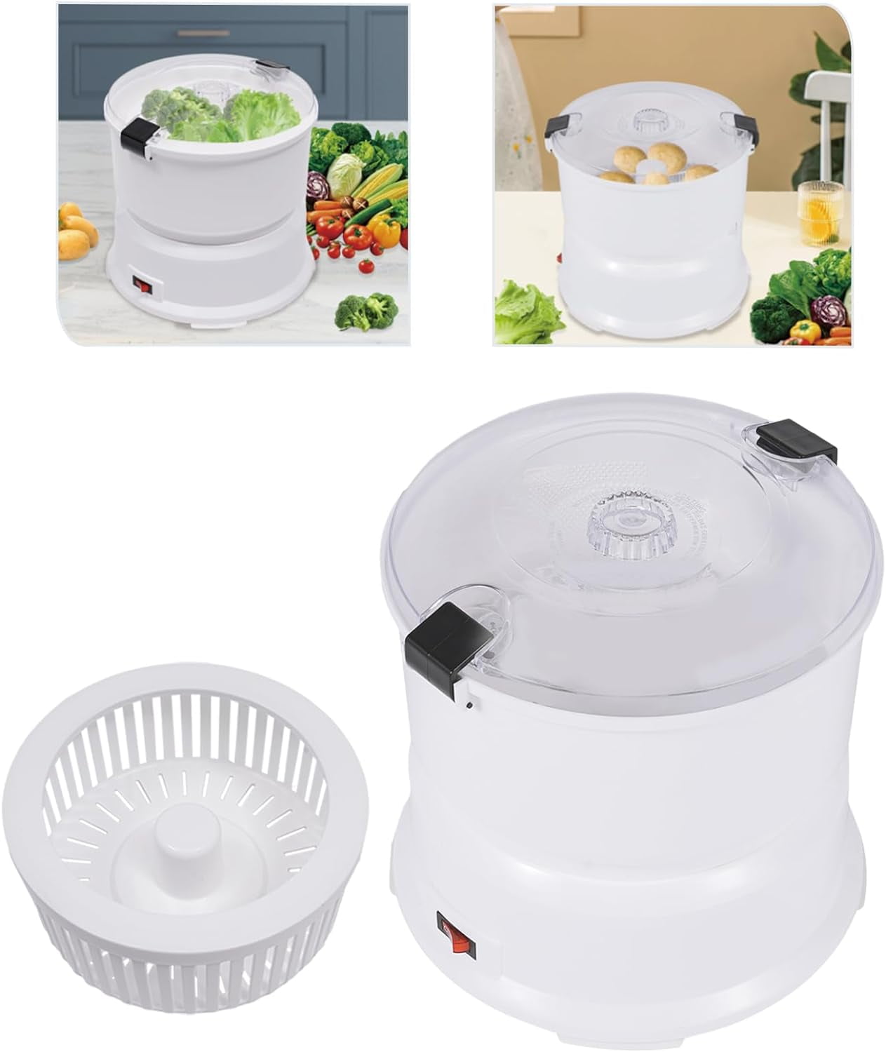Electric Potato Peeler, Vegetable Peelers for Kitchen, 2 in 1 Automatic ...