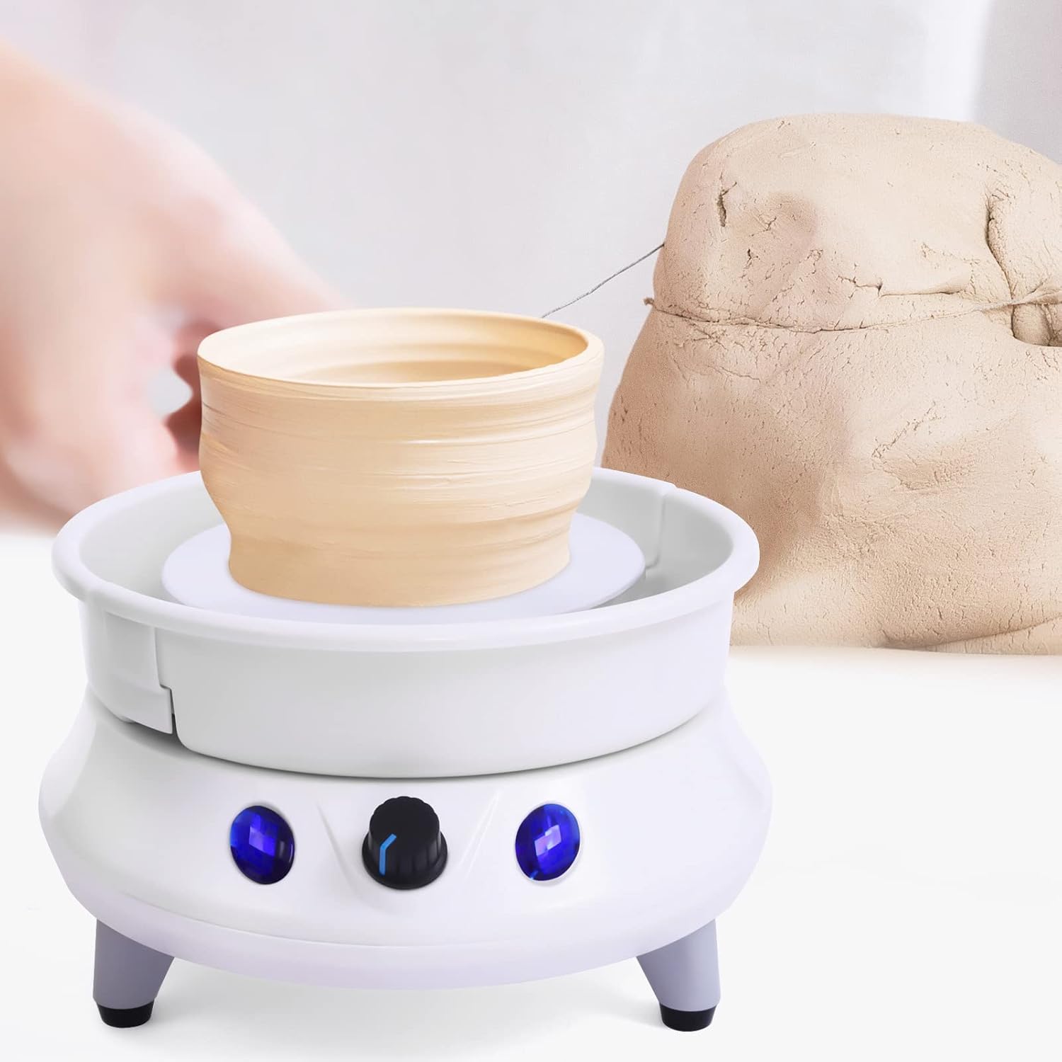 Electric Pottery Wheel Machine,15cm 2000 RPM Ceramic Clay Machine with ...