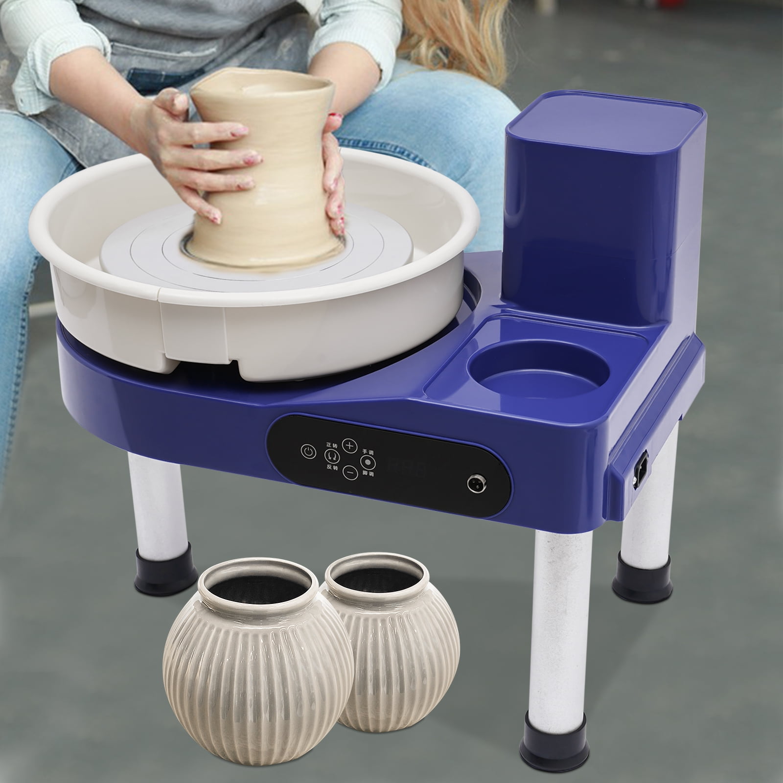 Electric Pottery Wheel Machine 28CM 320rpm Foot Pedal with Shaping ...