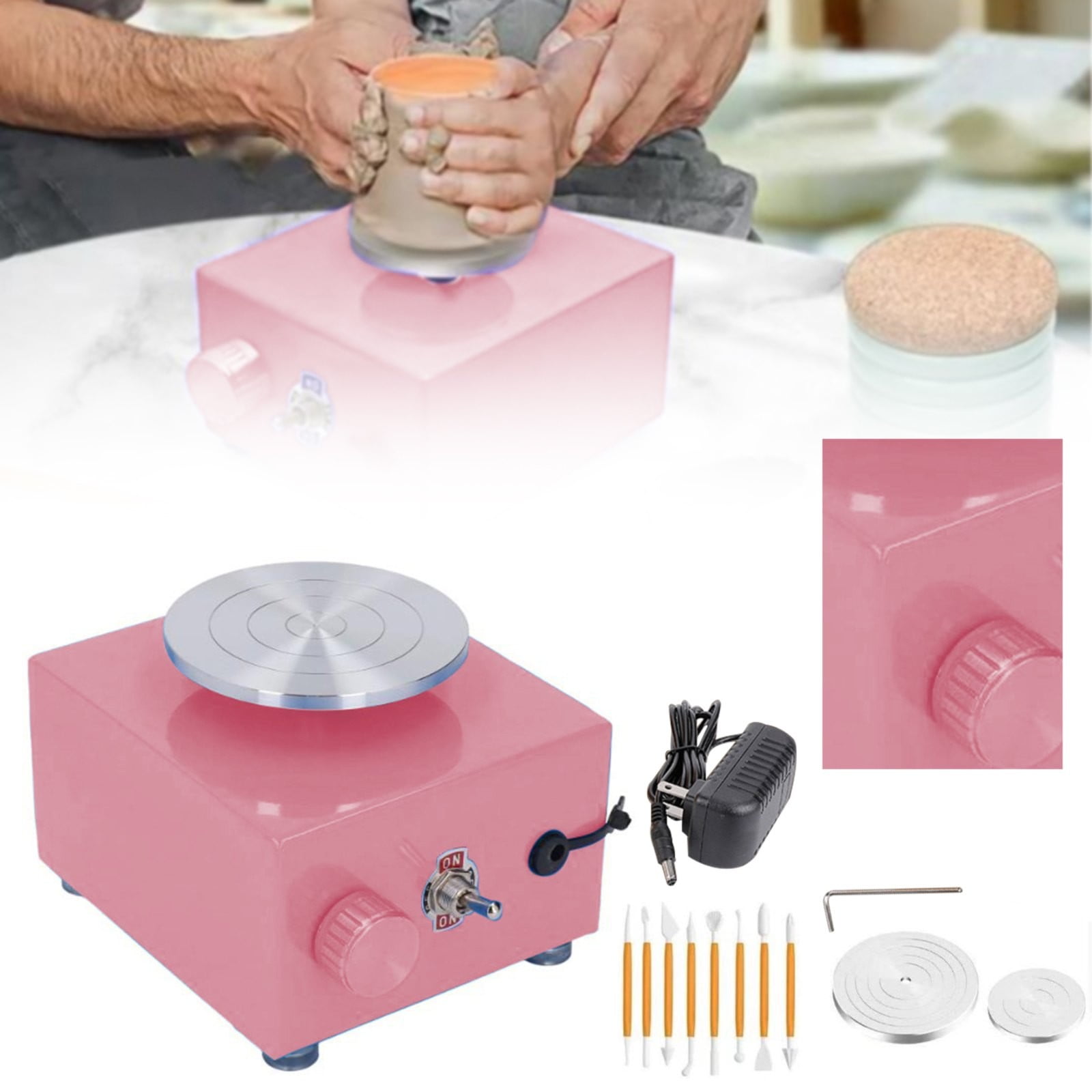 Electric Pottery Wheel Machine With Turntables Tray Speed Adjustable ...