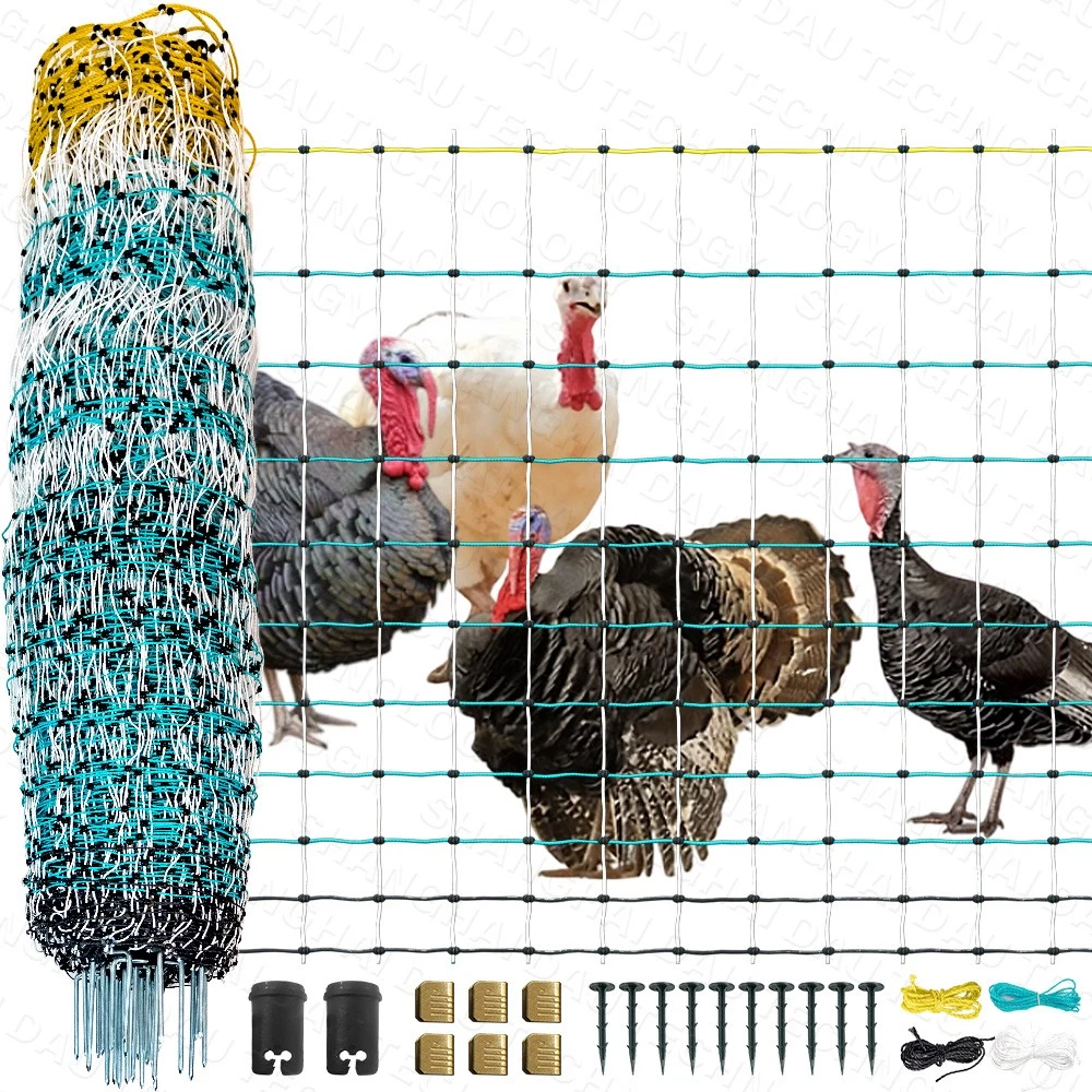 Electric Poultry Fence, 47.5" H x 164' L Portable Electric Netting for ...