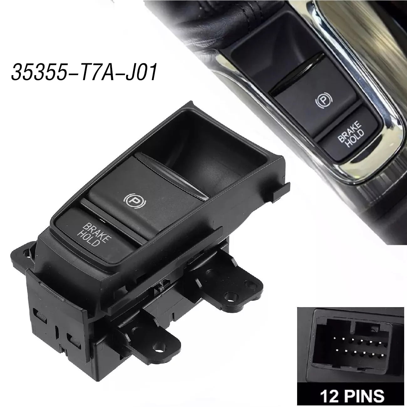 Electric Power Hand Brake Parking Brake Switch 35355-T7A-J01 For 16-19 ...
