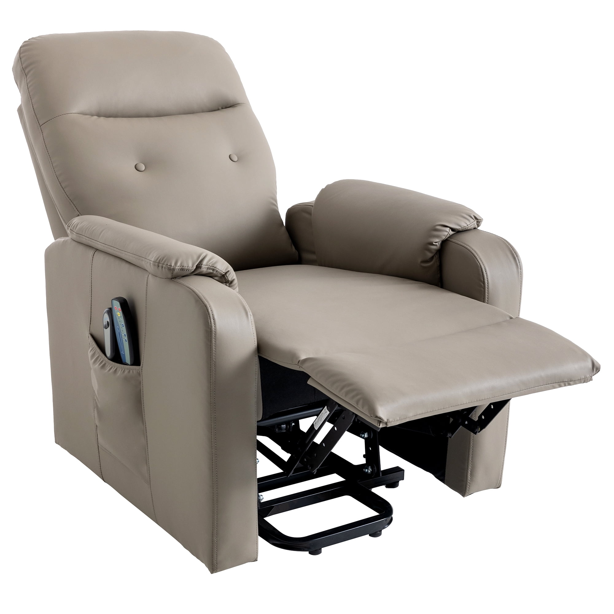Electric Power Lift Recliner Chair with Side Pocket,Adjustable Massage ...