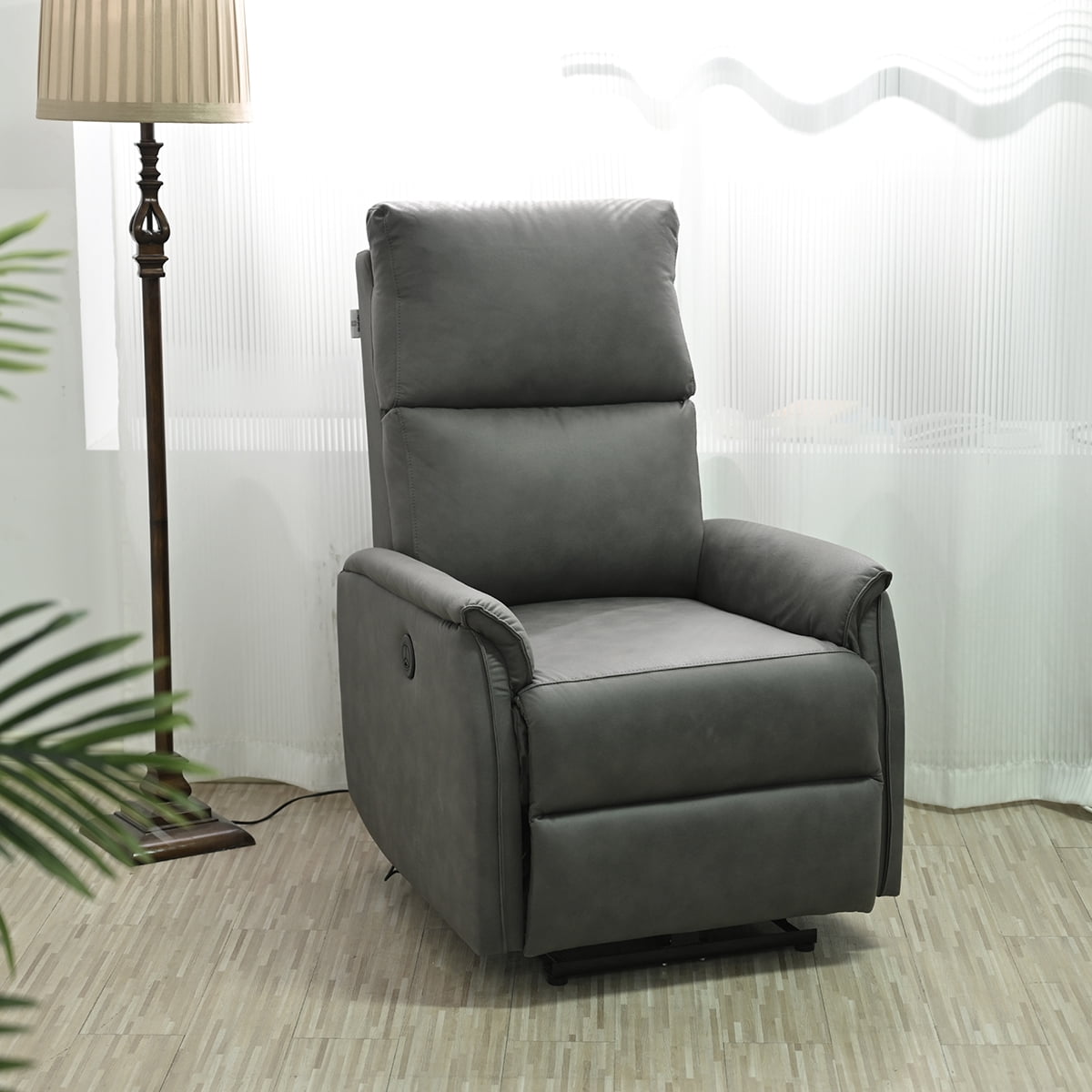 Electric Power Recliner Chair, Single Sofa Reclining Chair with Soft ...