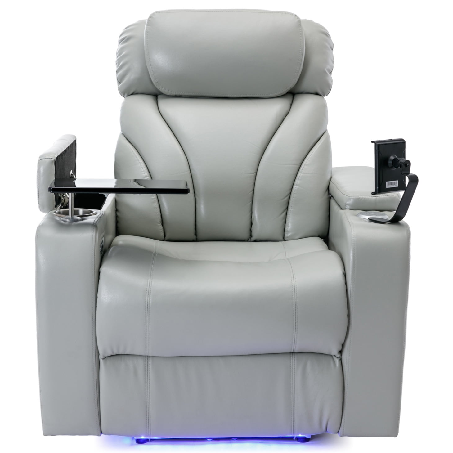 Electric Power Recliner Chair with USB Charging Port Hidden Arm Storage ...