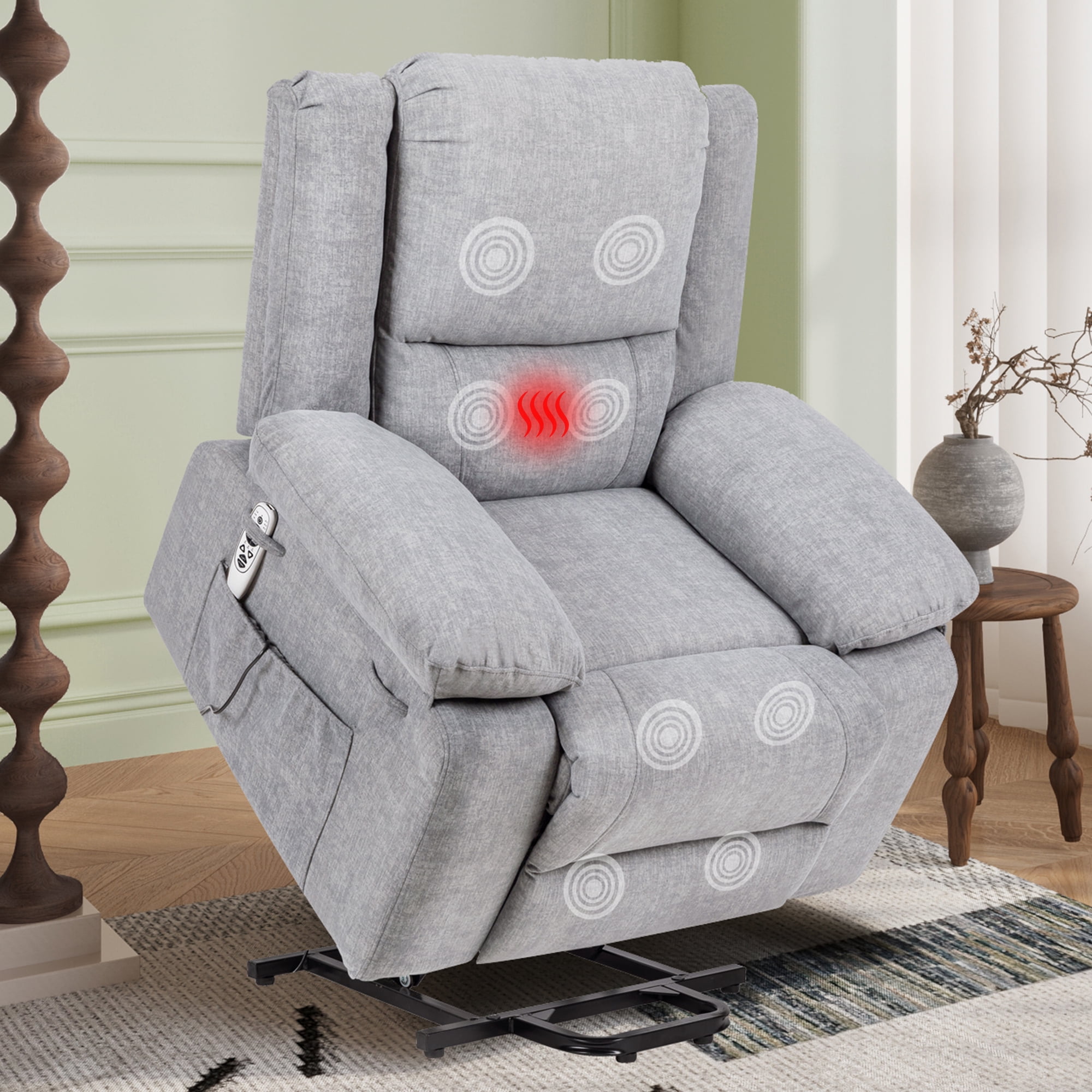 Electric Power Recliner Chair With Massage For Elderly ,Remote Control ...