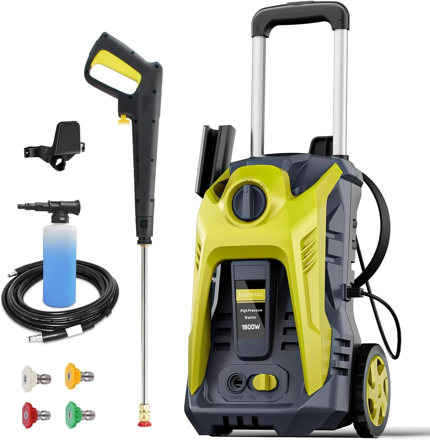 Bosen Electric Pressure Washer 3600 PSI 2.6 GPM, 25FT Hose, 4 Nozzles ...