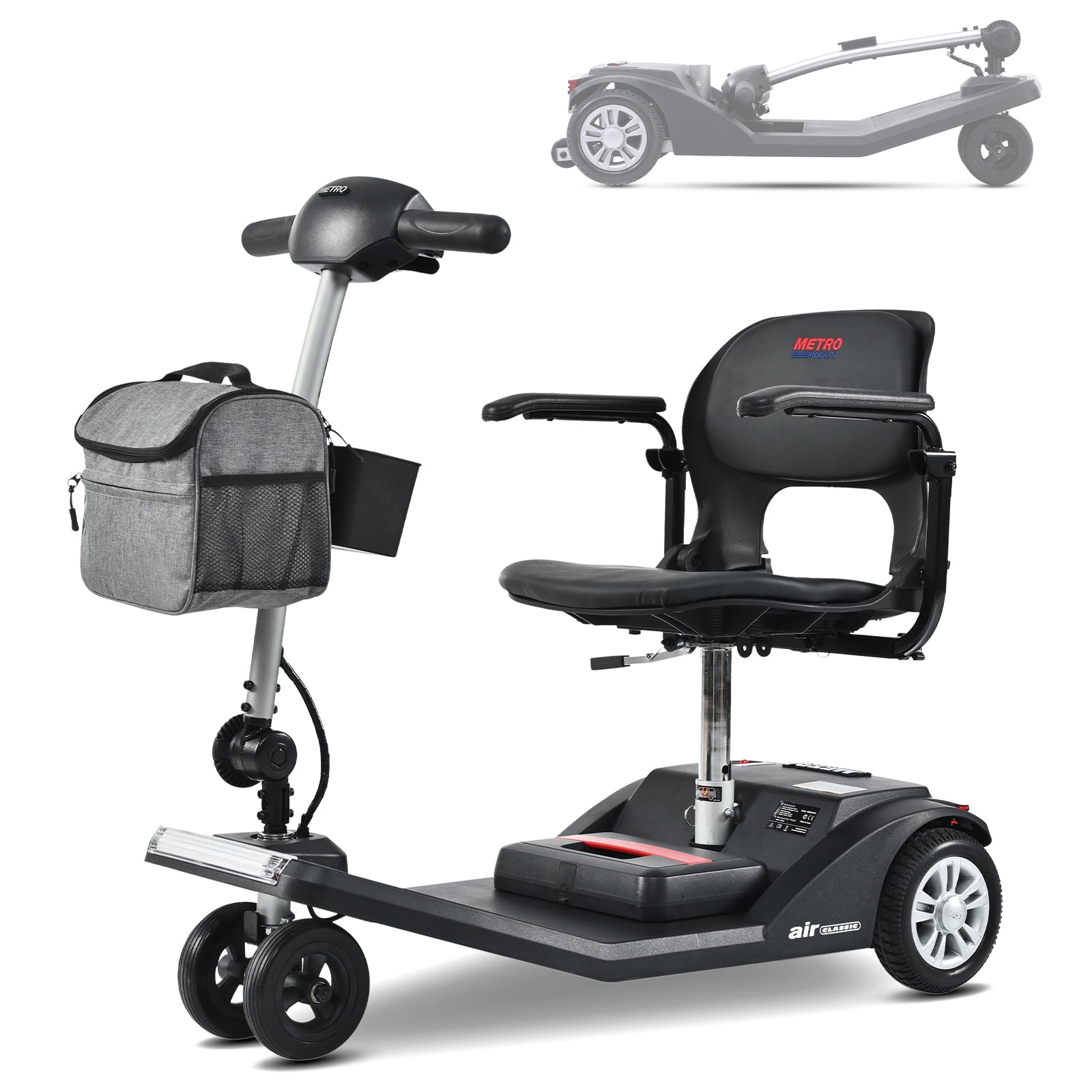 Electric Powered Mobility Scooter for Adults and Seniors 4 Wheel Scooter Airline Approved ...