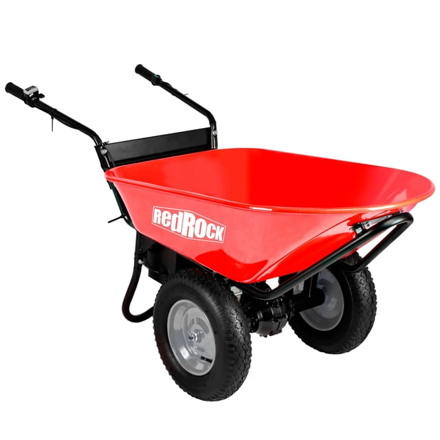 Electric Powered Wheelbarrow Utility Cart, 24V DC 180W AGM Battery ...