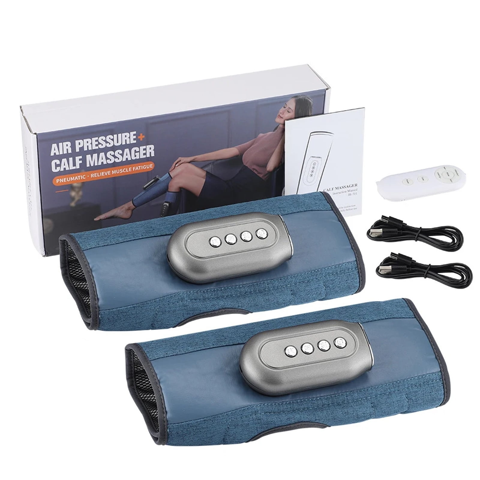 Electric Pressotherapy Calf Massager Heated Vibration Kneading Leg Foot ...