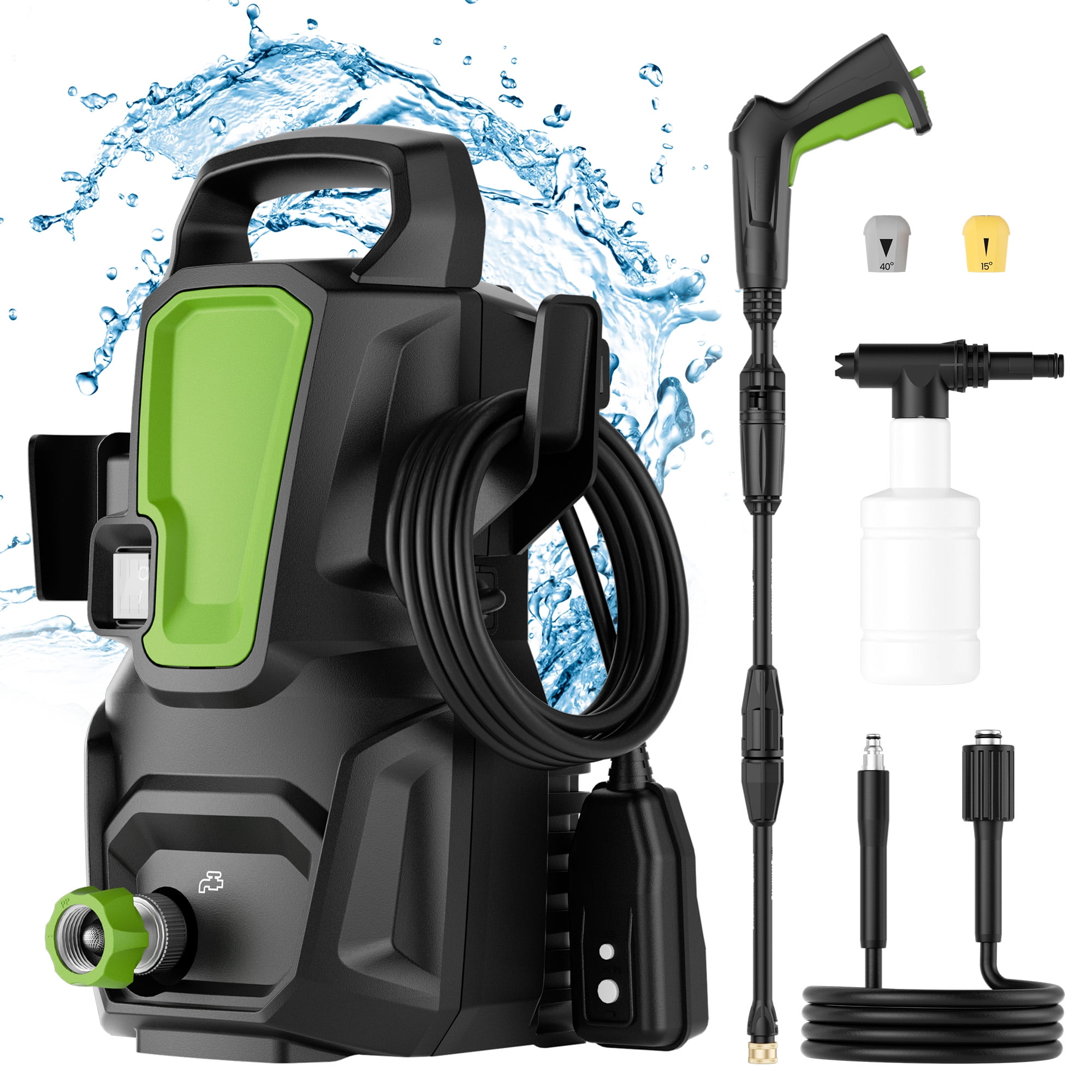 TACKLIFE Electric Pressure Washer,2000PSI Max 1.7GPM Portable Power ...