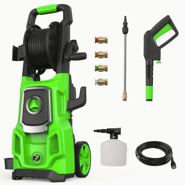 Electric Pressure Washer, 2030-PSI, 1.2-GPM Water Flow, Dual Detergent ...