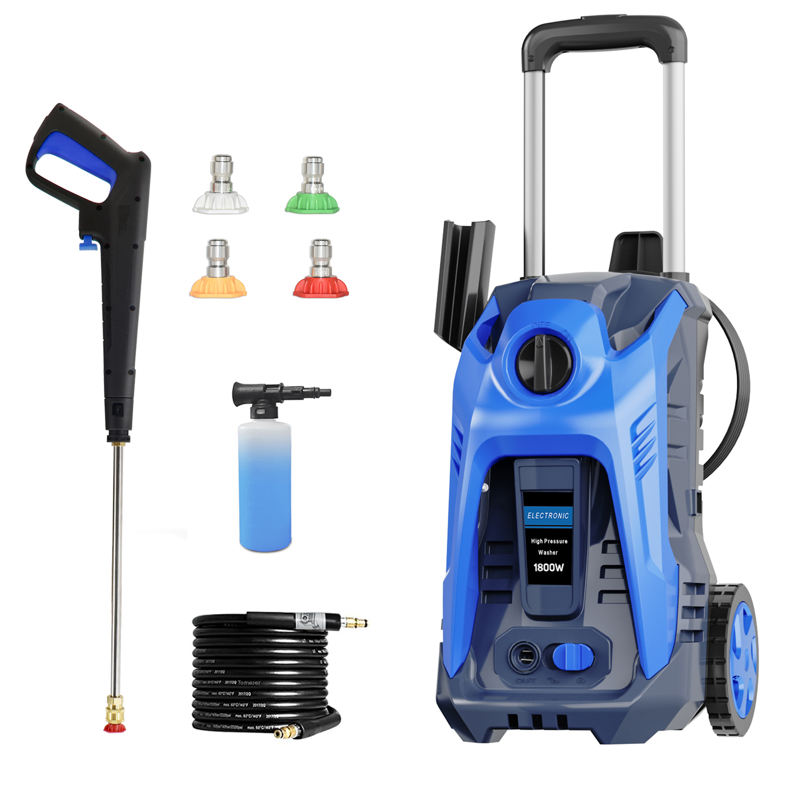 All Power 2000 PSI 1.6 GPM Electric Pressure Washer With Hose Reel for ...