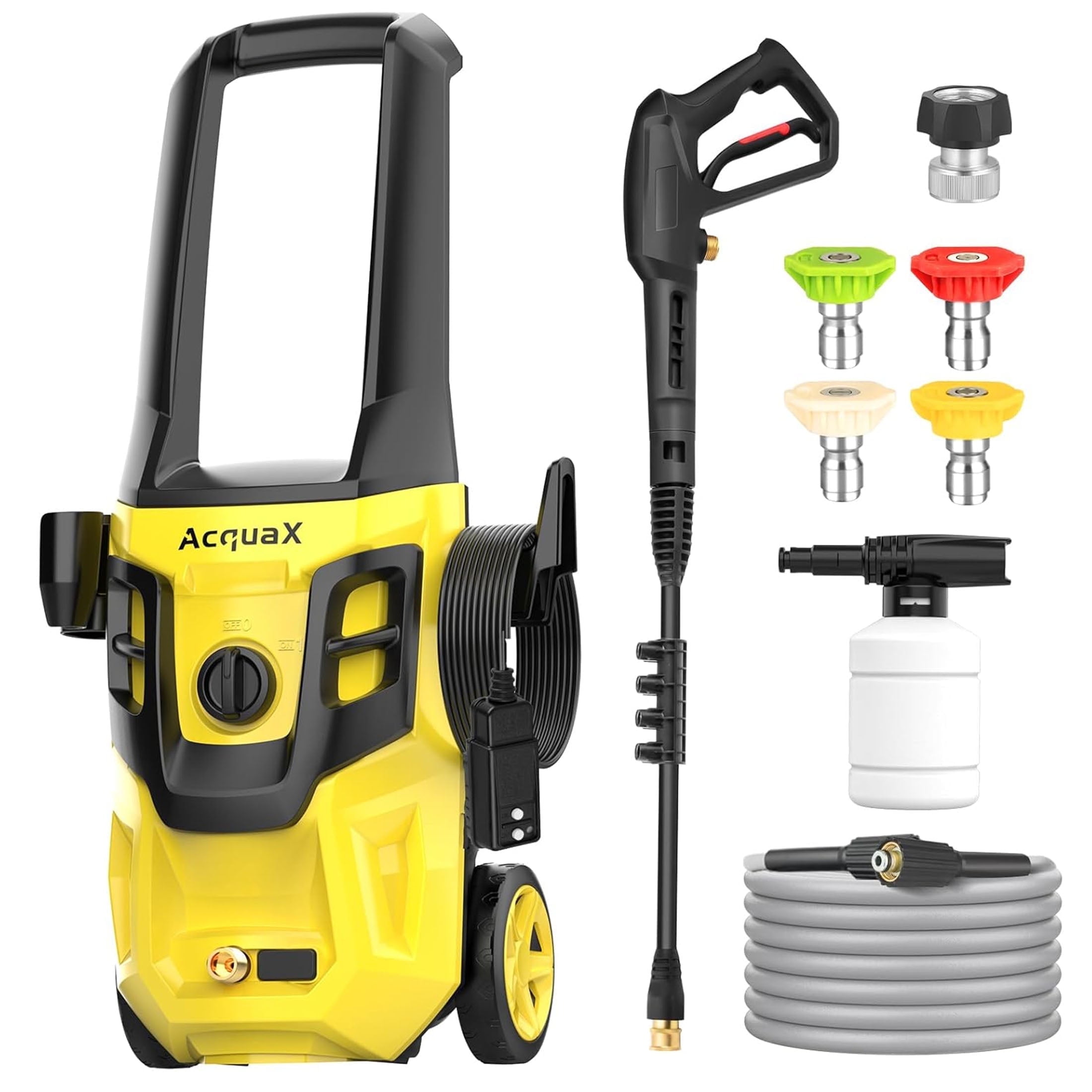 AcquaX Electric Pressure Washer 3800 Max PSI 2.5 GPM Power Washer with ...