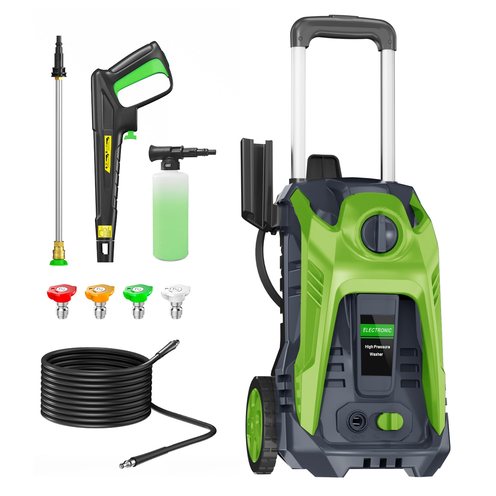 Electric Pressure Washer 4800PSI-Max 2.9GPM Pressure Washer with 25 Ft ...