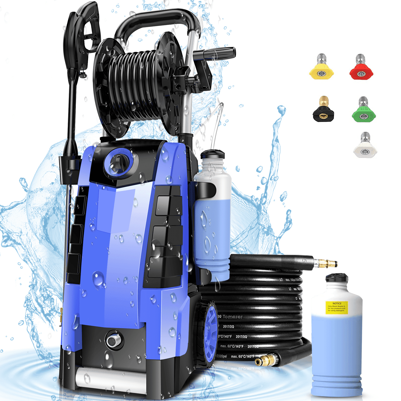 Electric Pressure Washer 5000 PSI, 3.0 GPM Power Washer with 4 Quick ...