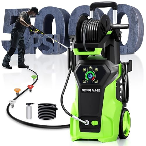 Electric Pressure Washer 5000 PSI - 3.5GPM Power Washer with 4 Quick ...