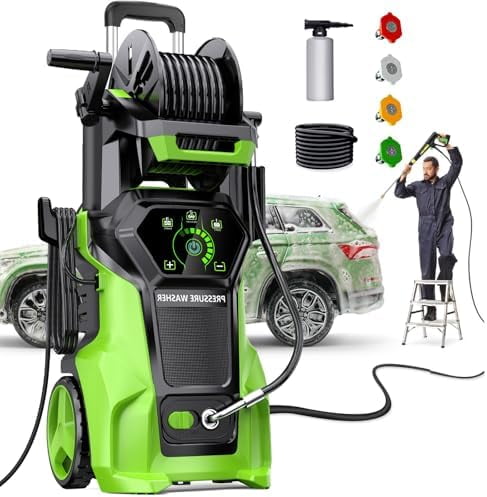 Electric Pressure Washer 5000 PSI 3.6 GPM, Smart Power Washer with ...