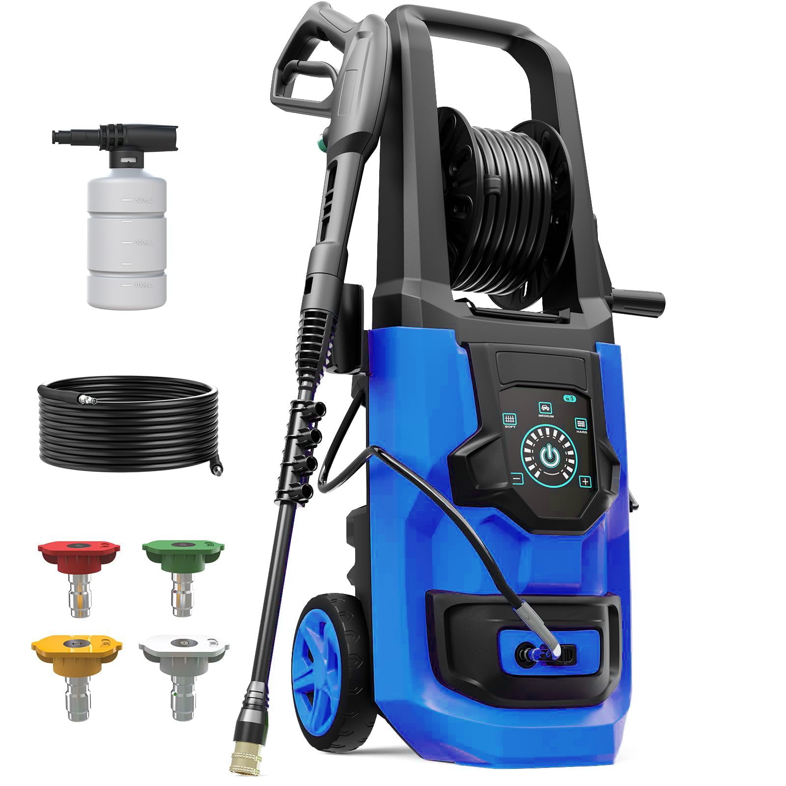 Electric Pressure Washer, 5000PSI 3.2GPM Adjustable Touch Screen with ...