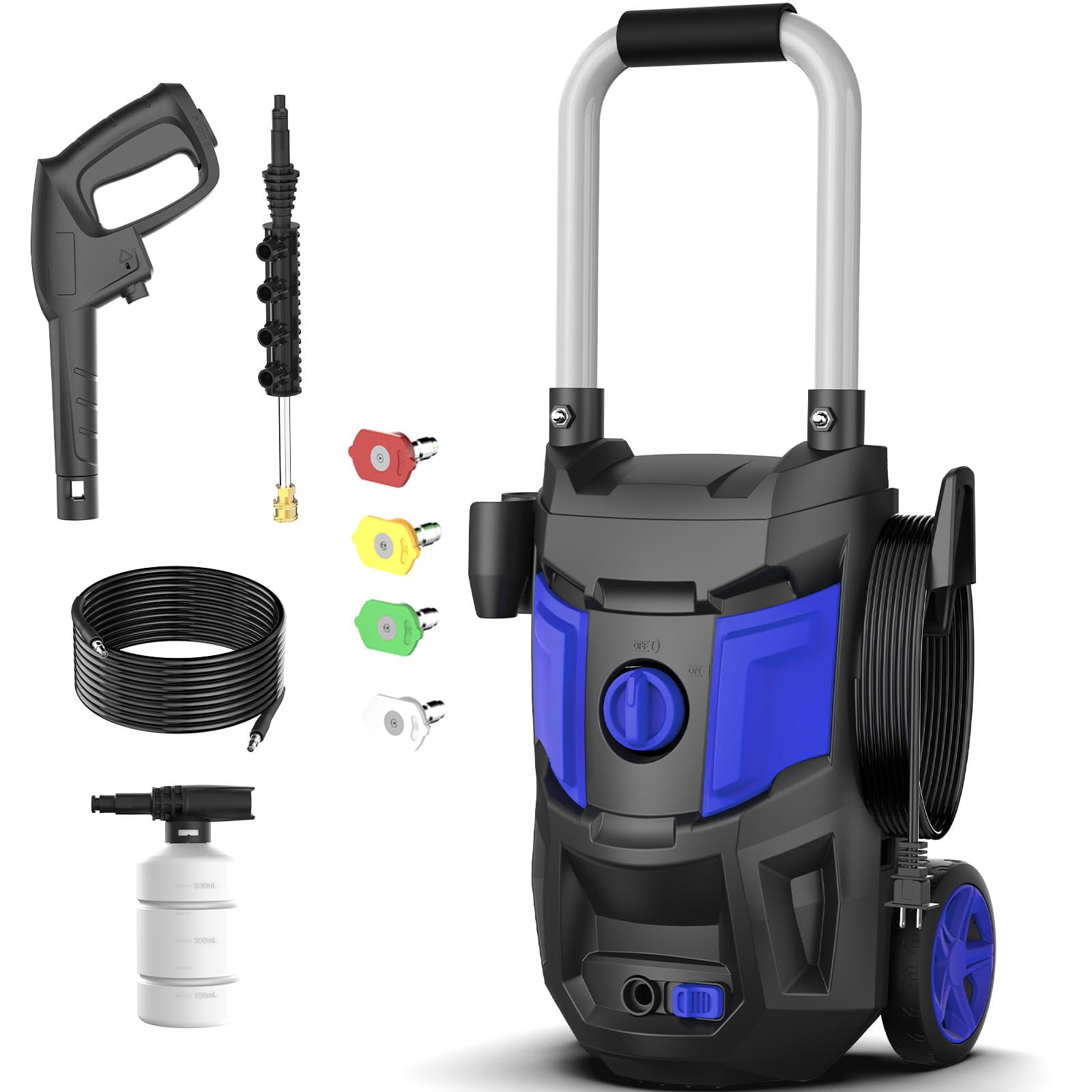 Electric Pressure Washer - 5000PSI Max 3.0GPM with 20FT Hose, 35FT Power Cord High Power Washers ...