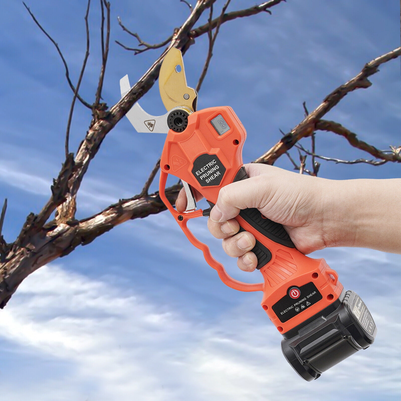 Electric Pruner Cordless Pruning Shears Extension Pole Bar Lithium ...
