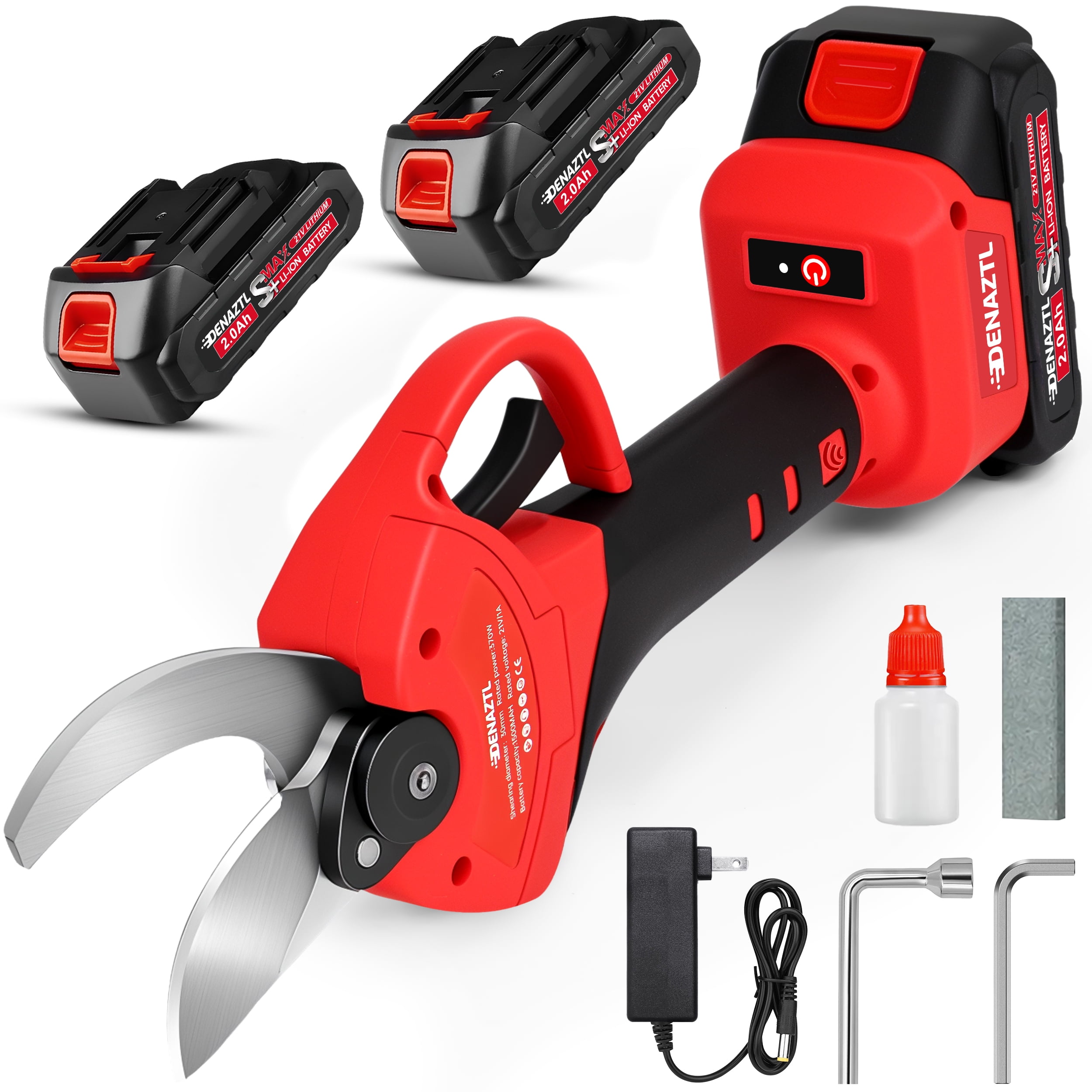 Electric Pruning Shears,1.35" Cutting Diameter Cordless Power Pruner ...