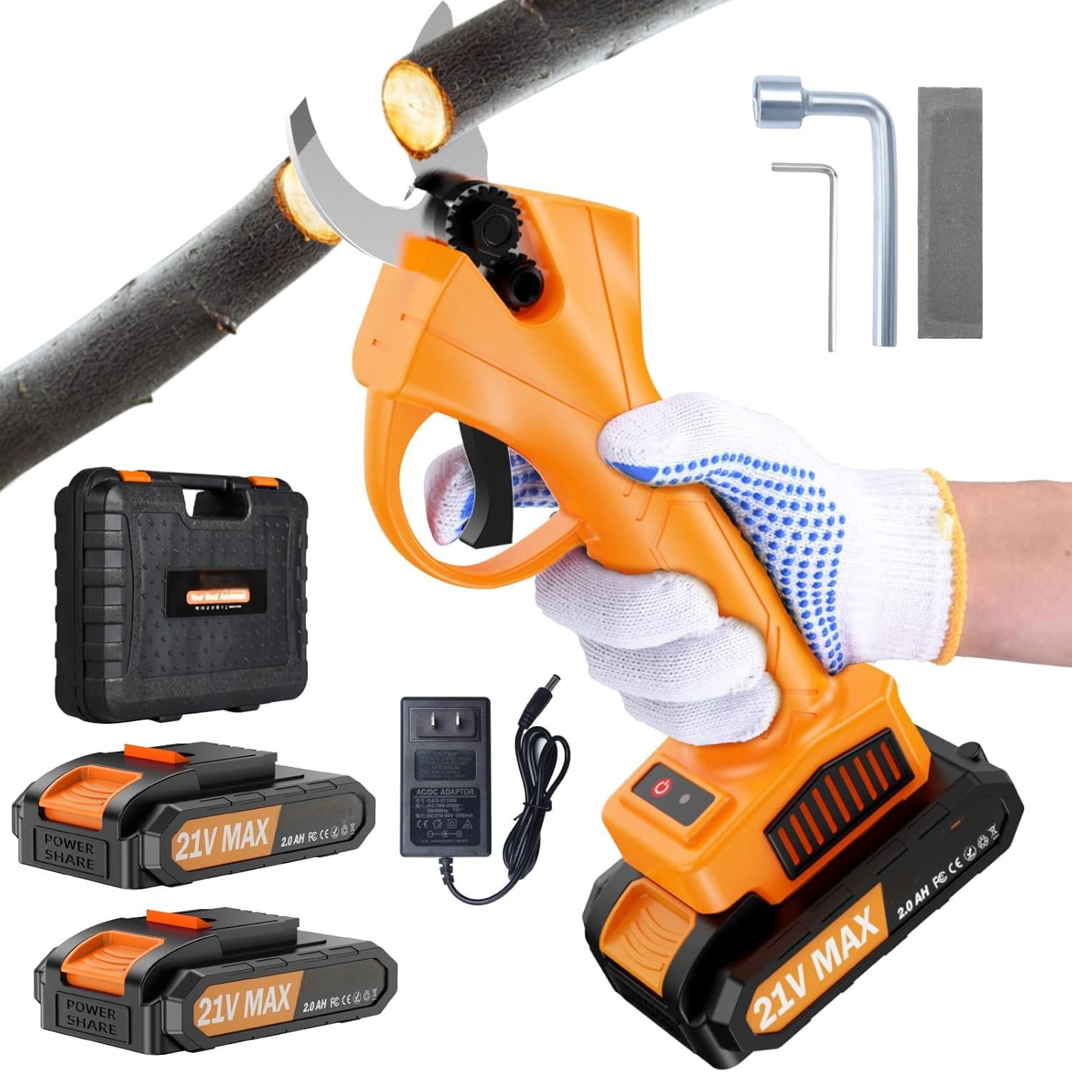 Electric Pruning Shears, 35mm 1.4'' Cutting Diameter Professional ...