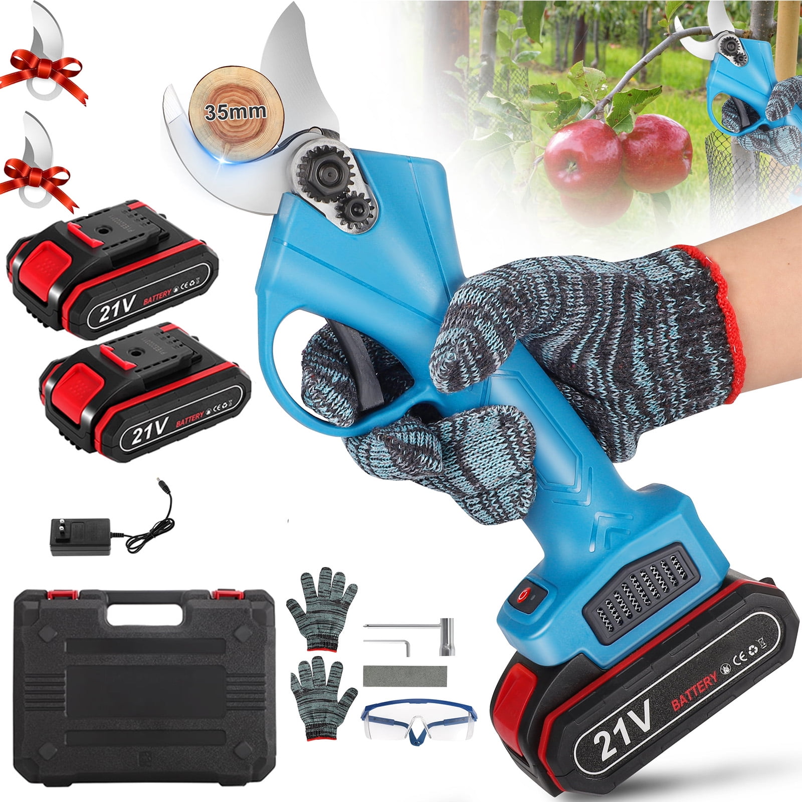 Electric Pruning Shears for Gardening 1.4” Cutting Cordless Power ...