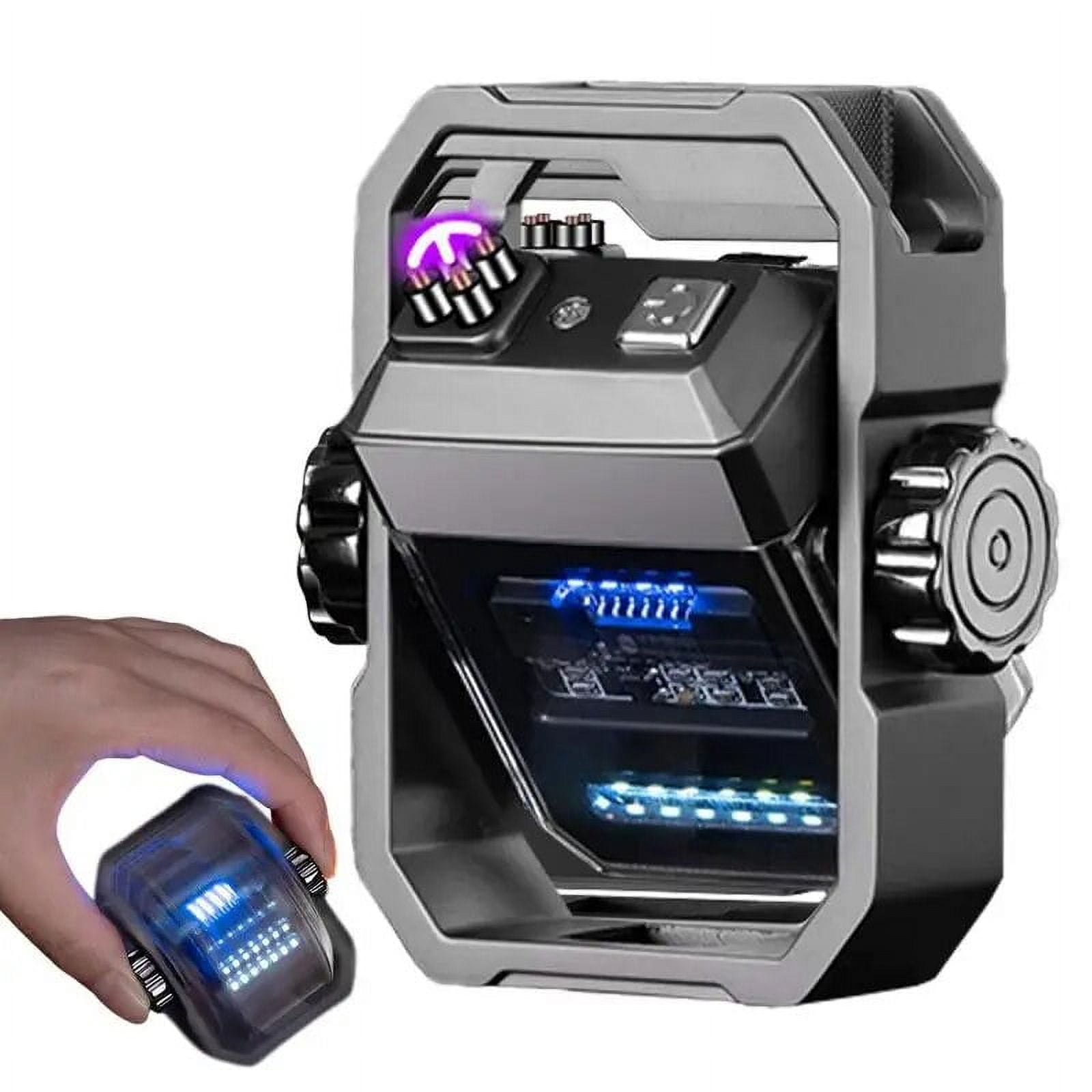 Electric Pulse Double Arc Lighters Type-C Fast Charging Lighter Outdoor ...