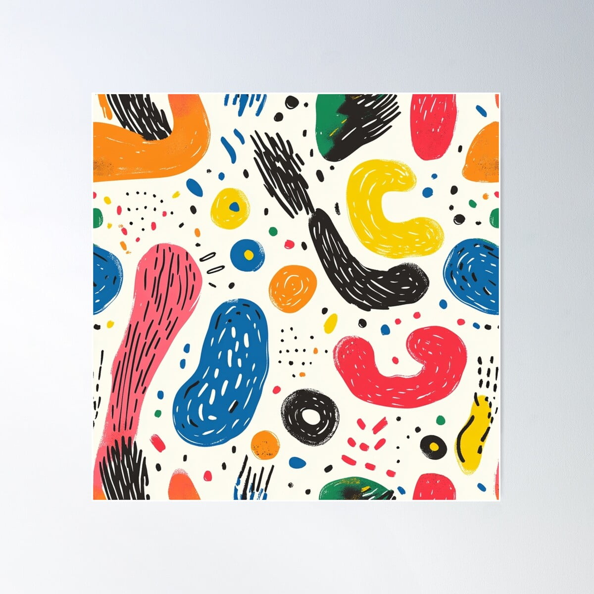 Electric Pulse Lines | Seamless Energy Flow Poster Wall Art, Modern ...