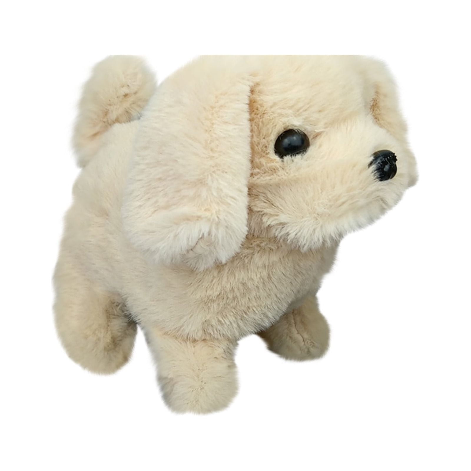 Electric Puppy Simulation Plush Pet Dog Will Call Toy Dog Beige ...