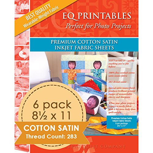 Electric Quilt Printables Cotton Satin Inkjet Fabric Sheets - Walmart.com