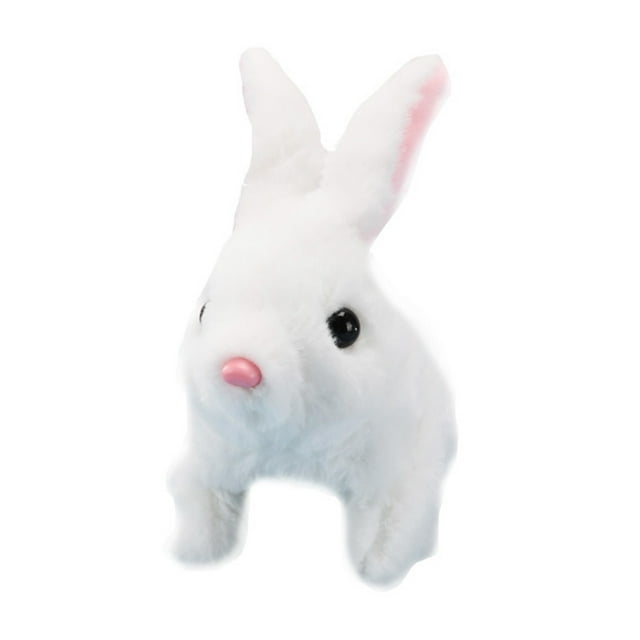 Electric Rabbit Toy Plush Bunny Battery Operated Hopping Animal Rabbit ...