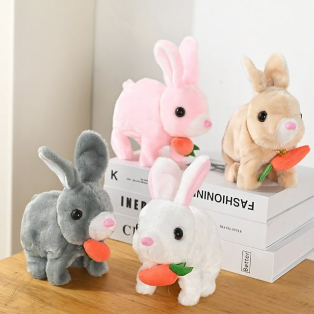 Electric Rabbit Toy Soft Plush Realistic Good Detail Bunny Shape with ...
