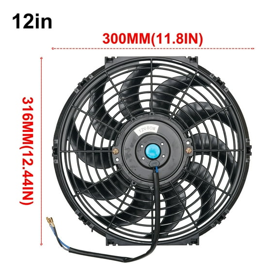 Electric Radiator Cooling Fan 12V 80W Push/Pull Electric Radiator ...