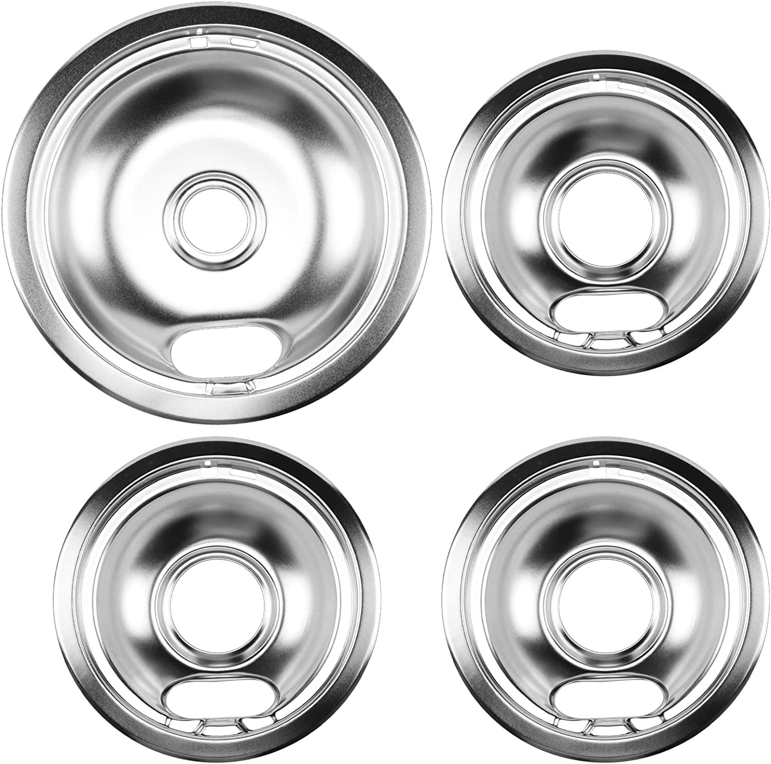 Electric Range Drip Bowls (3 Pack) Chrome Plated - Walmart.com