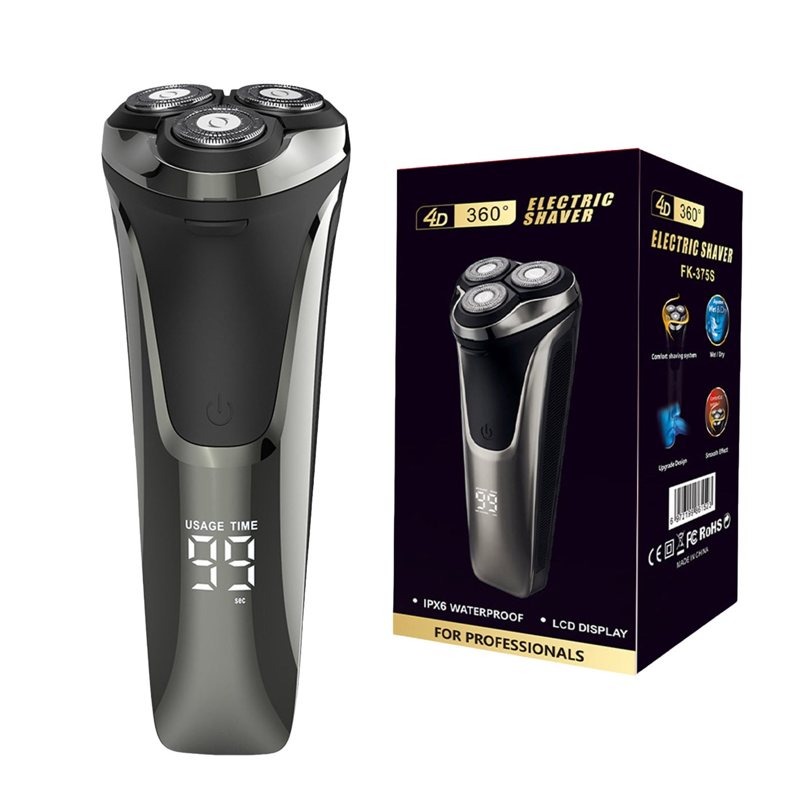 Electric Razor for Men, 2025 New 4D Floating Head Rotary Shaver ...