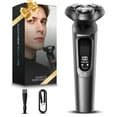 Electric Razor for Men, IPX8 Waterproof Electric Shaver with Pop-Up ...