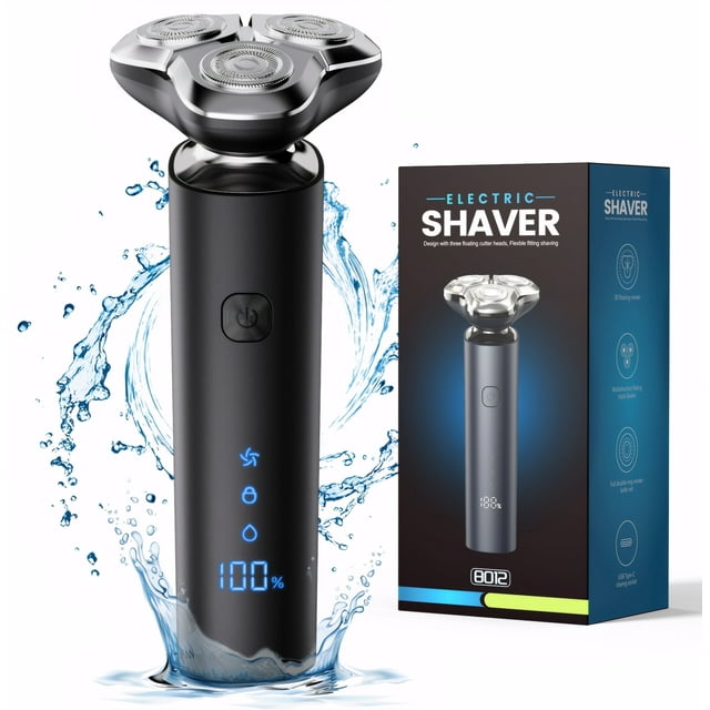 Electric Razor for Men, Men's Electric Shaver, 3-Blade Rotary Shaving ...