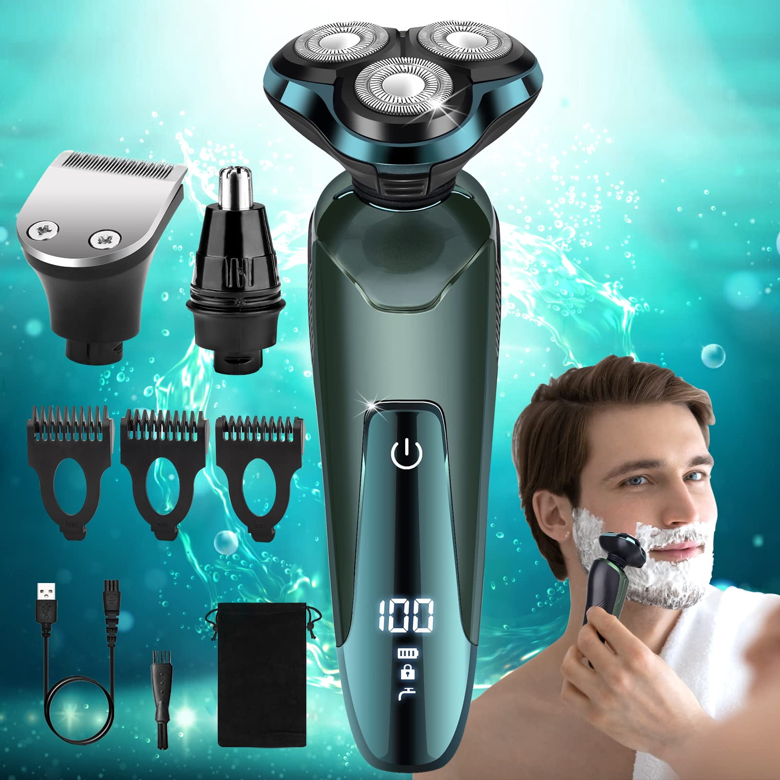 Electric Razor for Men, New Upgrade Electric Shavers for Men Cordless ...