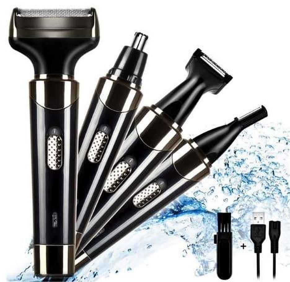 4 in 1 USB Rechargeable Personal Electric Razor for Men & Women ...