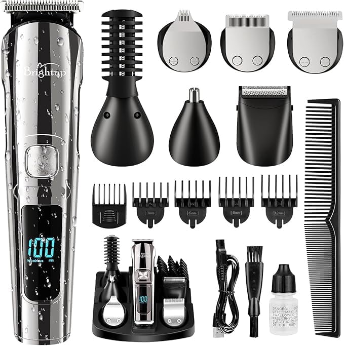 Electric Razor & Shaver, Cordless Hair Clippers Trimmers Set, IPX7 ...