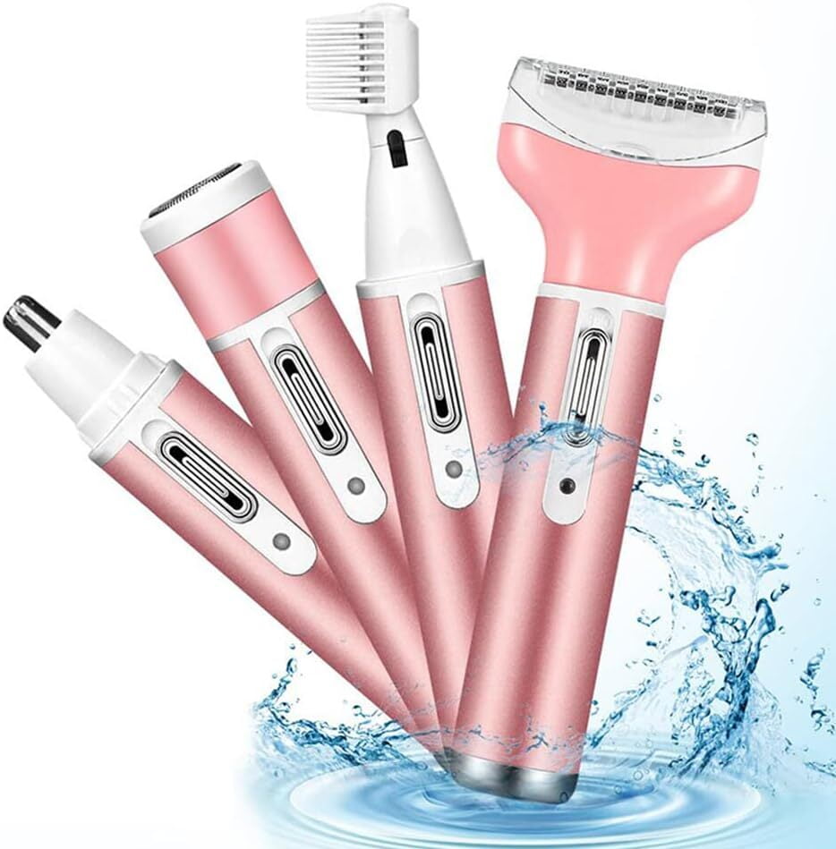 Electric Razor for Women, 4-in-1 Women’s Body Hair Removal, Pubic ...