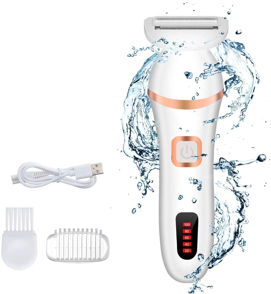 Electric Razor for Women, AWECOT Ladies Electric Shaver Bikini Trimmer ...