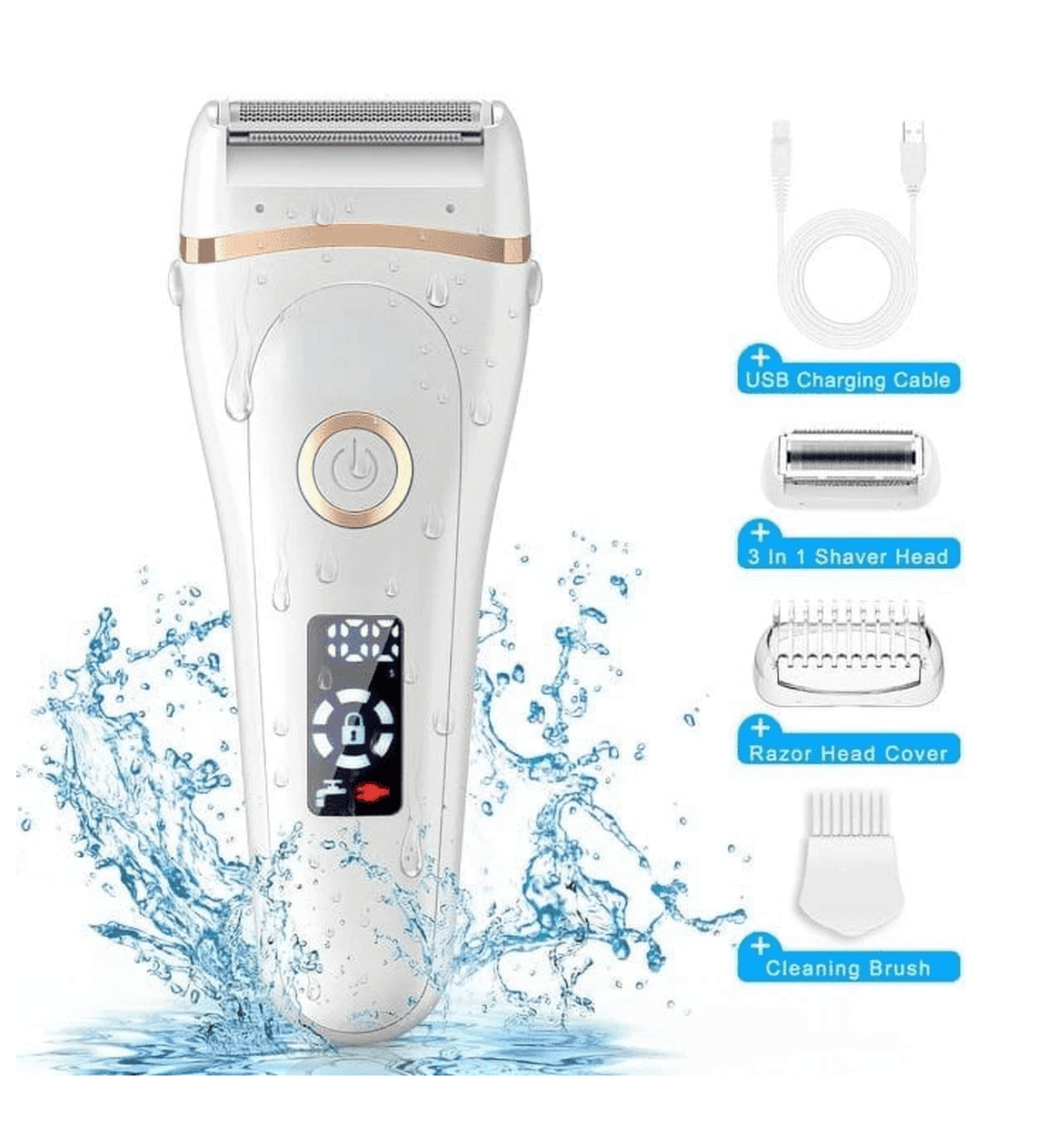 Electric Razor for Women, Hair Removal for Women 3 in 1 Wet & Dry ...