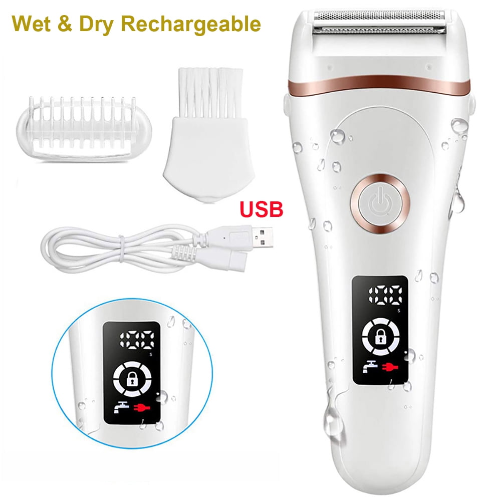 Electric Razor for Women,Wet & Dry Rechargeable Cordless Painless Lady ...