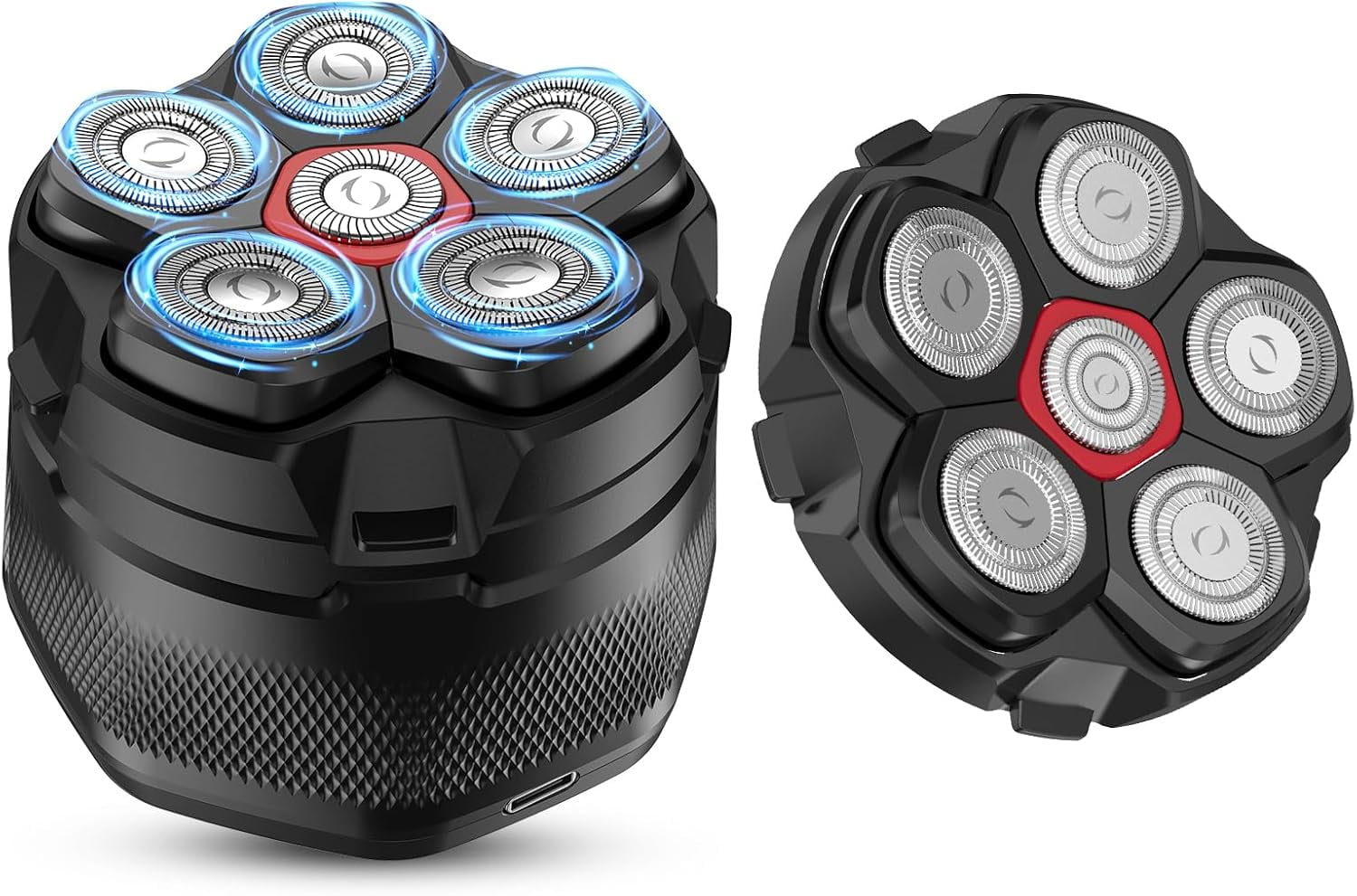 Electric Razor for Bald Men - 10000 RPM High-Speed 6D Magnetic Head ...